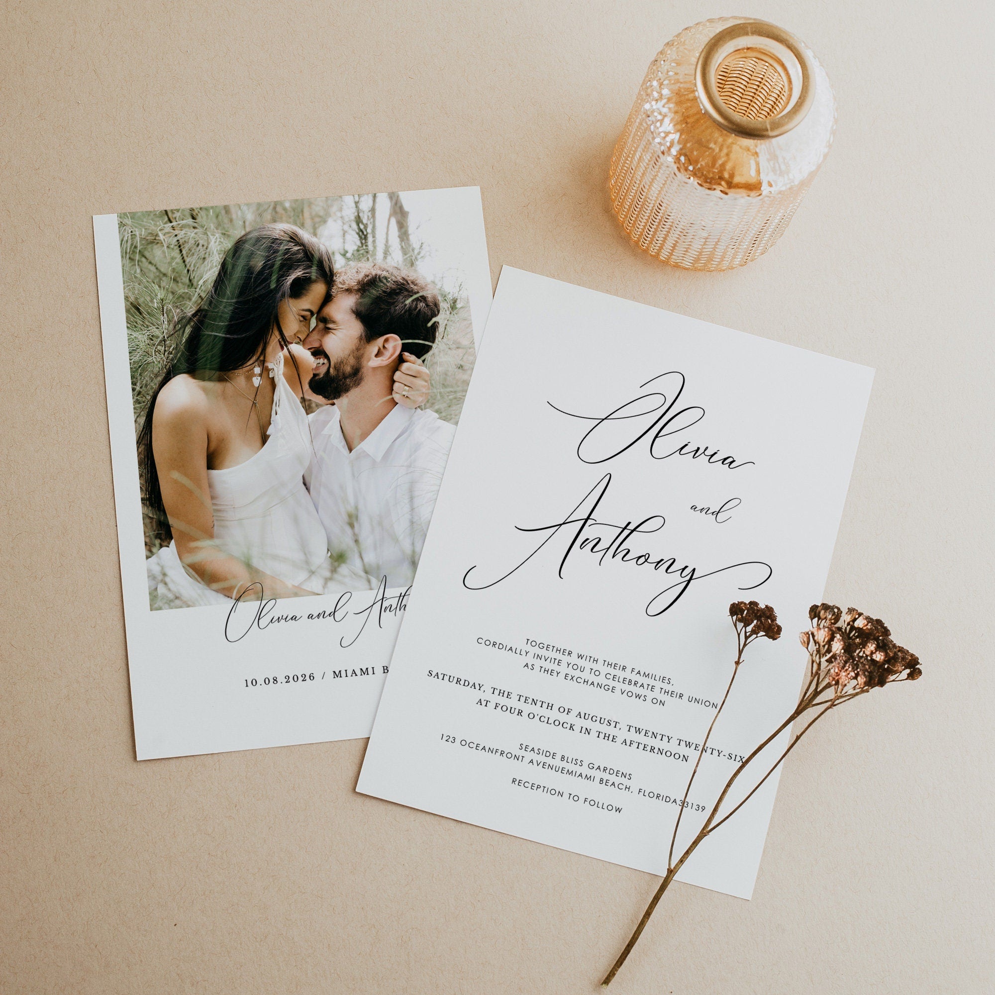 ELLA Wedding Invitation Template – Creative Things Studio