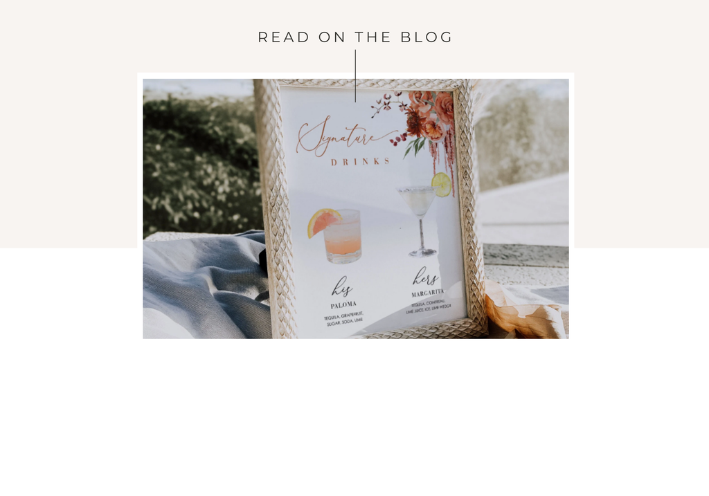 12+ Must-Have Signature Drink Signs for Your Wedding Bar – Creative ...