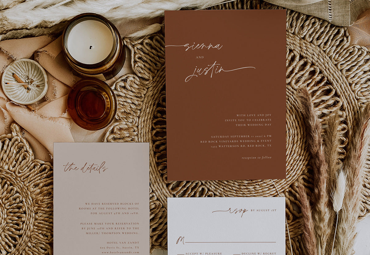 SIENNA | Terracotta Wedding Theme – Creative Things Studio