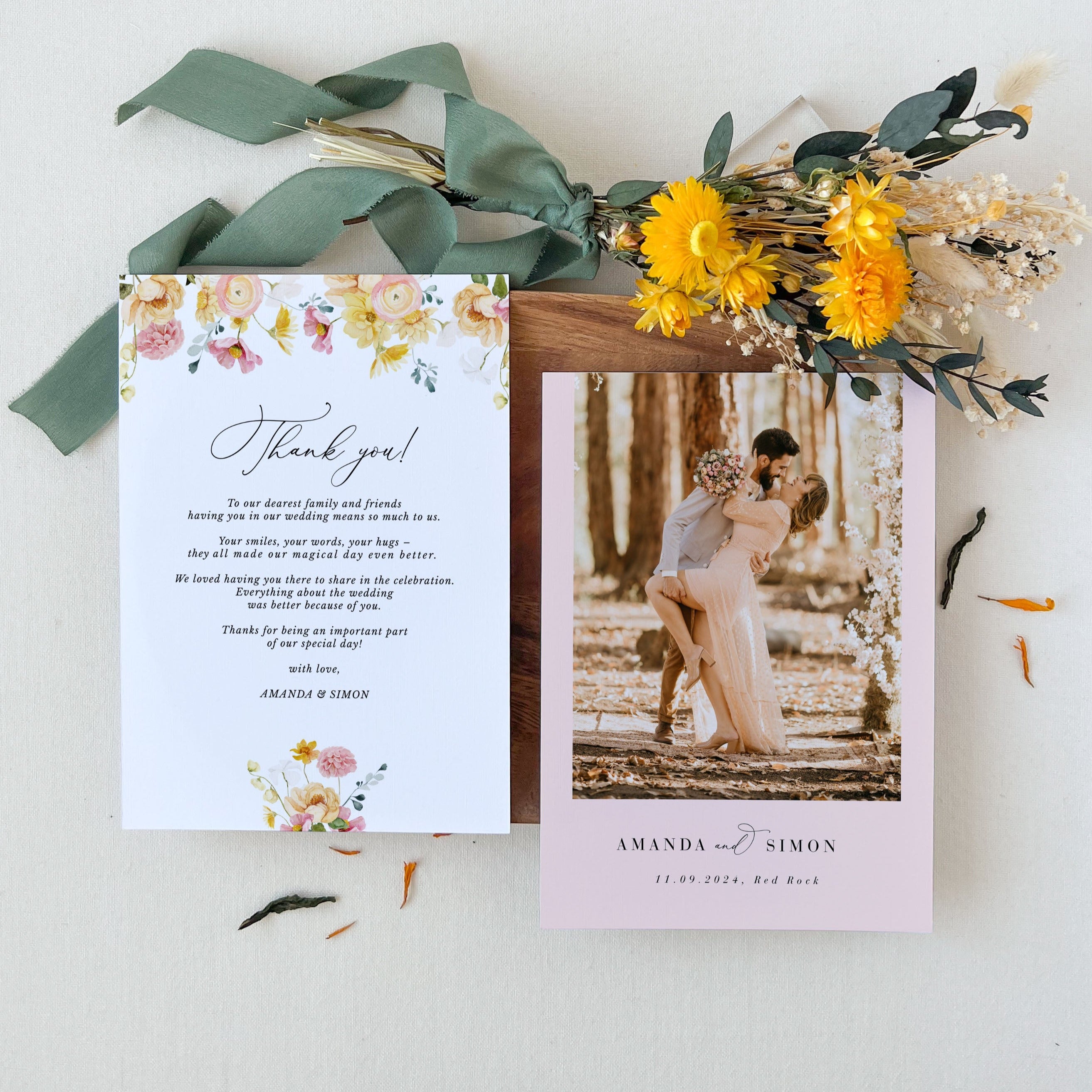 JUNE Wedding Thank You Card Printable – Creative Things Studio