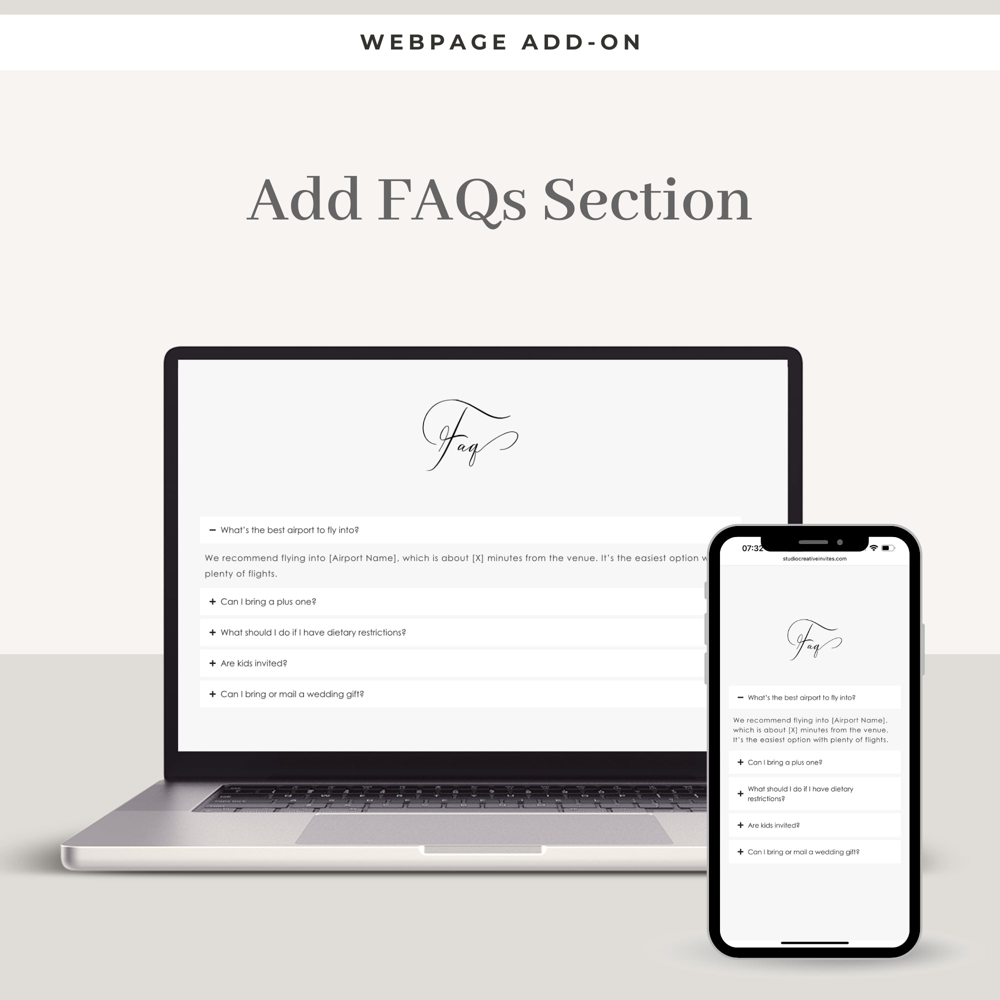 Add FAQs Section – Creative Things Studio