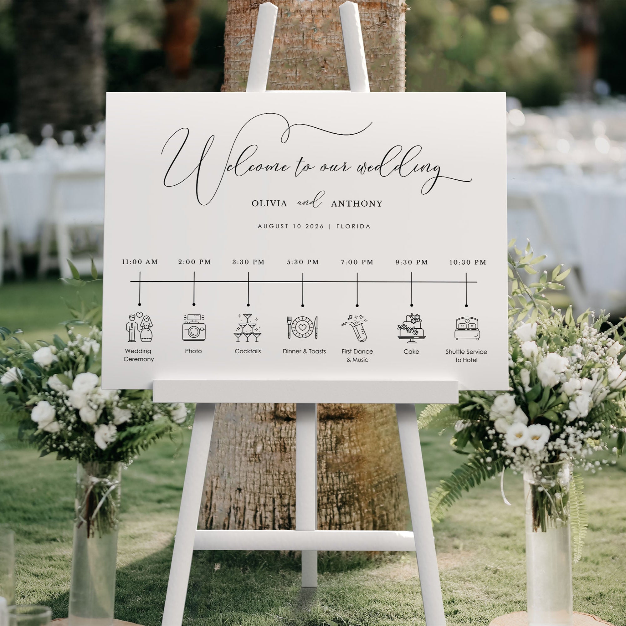 ELLA Wedding Timeline Sign Template – Creative Things Studio