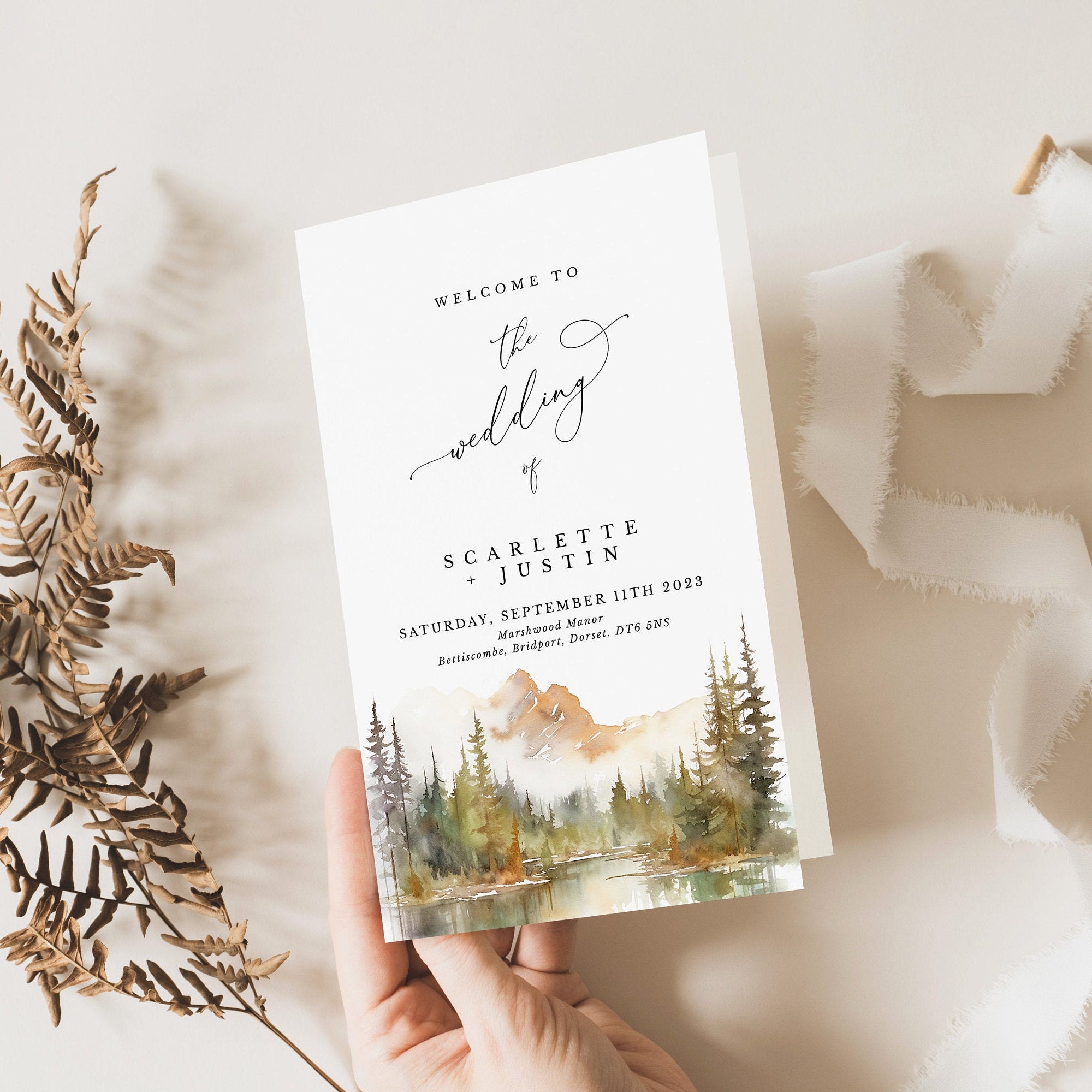 Custom Wedding Program Templates