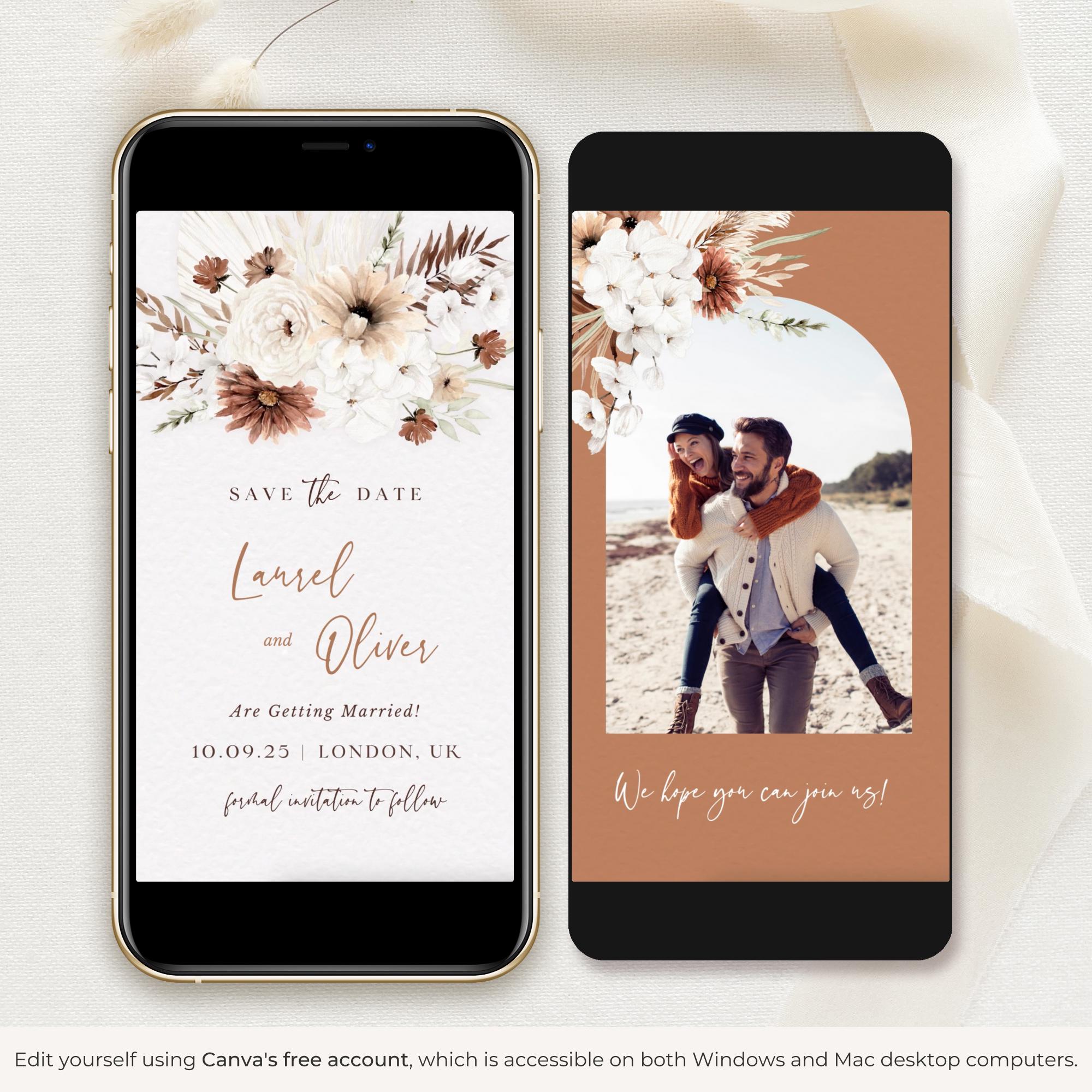 LAUREL Boho Save the Date Video Template – Creative Things Studio