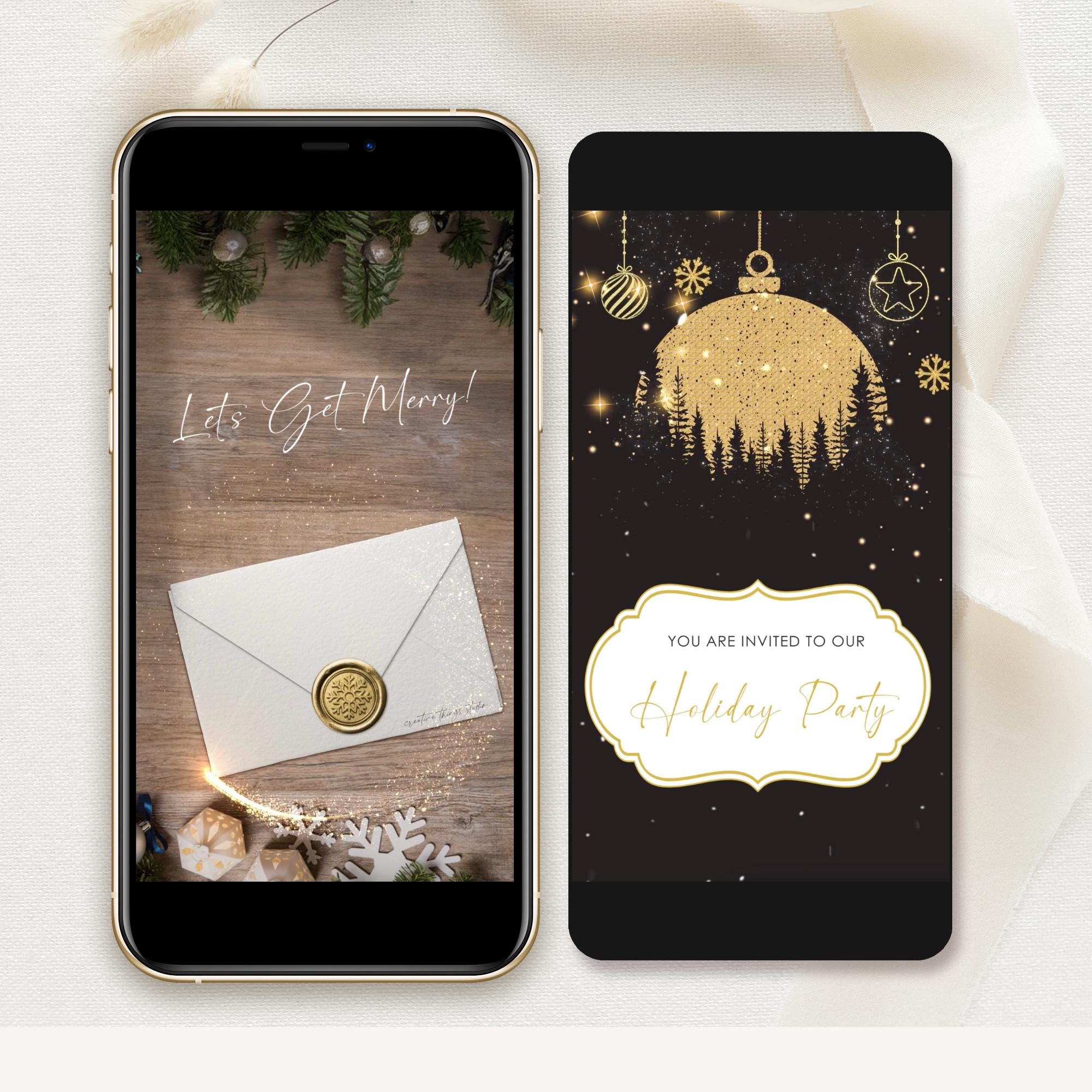 Animated Christmas Party Invitations Template Creative Things Studio