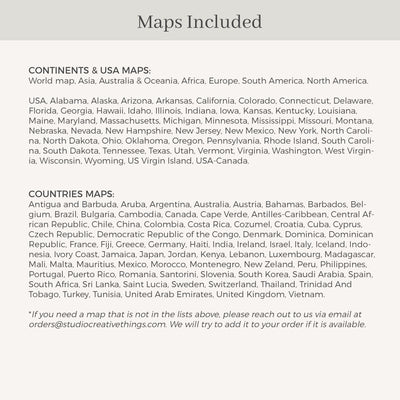 Sofia | World Map Wedding Timeline Sign Template – Creative Things Studio