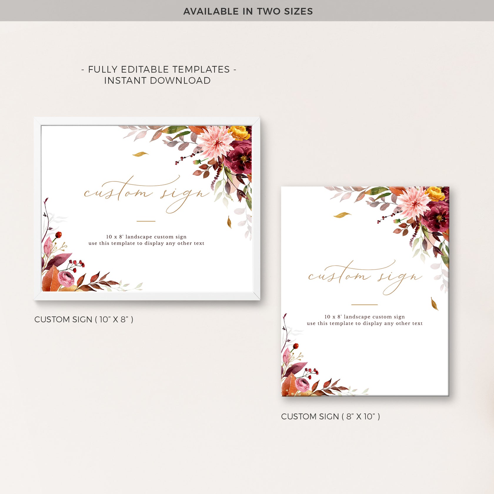 Ambra | Wedding Reception Sign Template