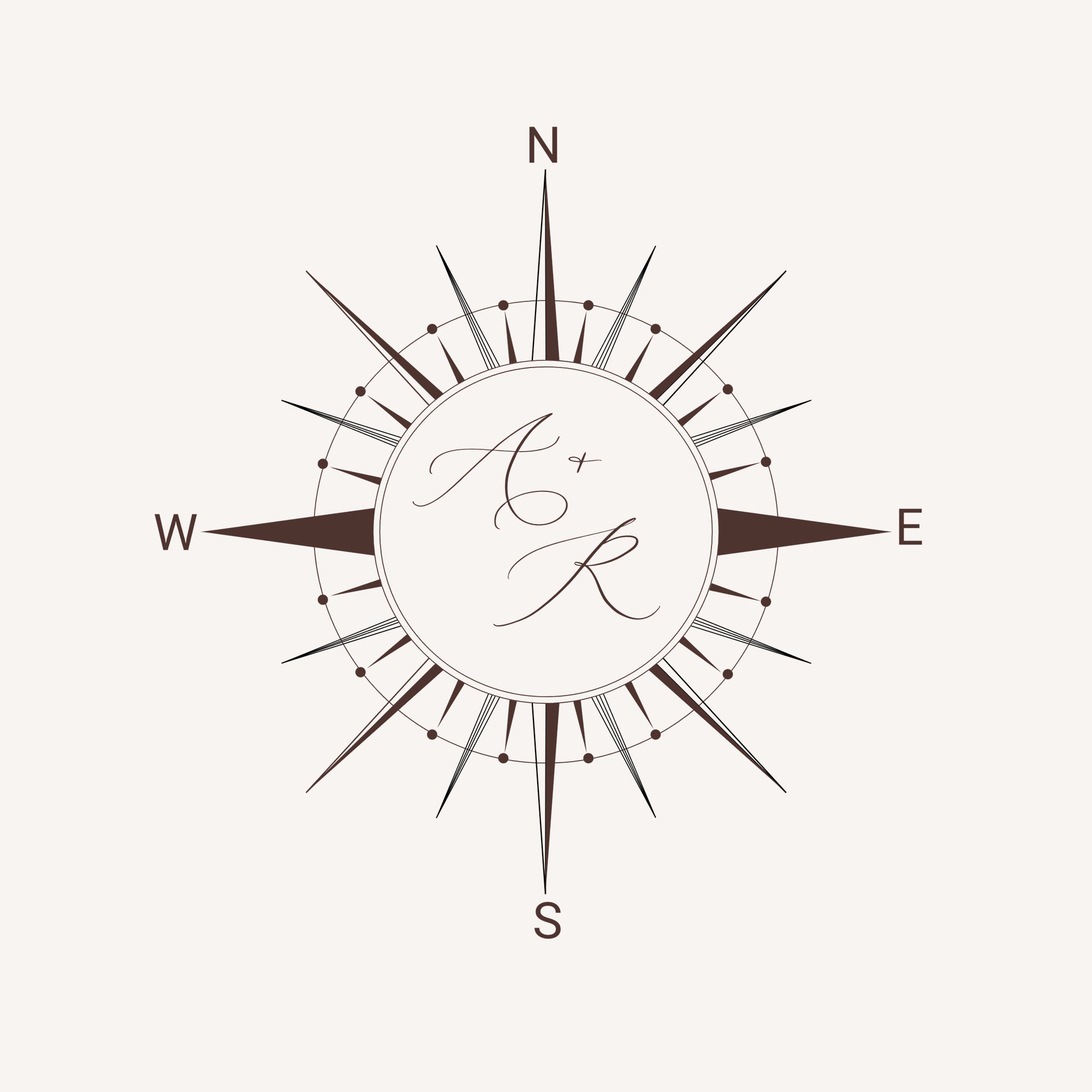 Sofia | Travel Theme Monogram Wedding Logo Template