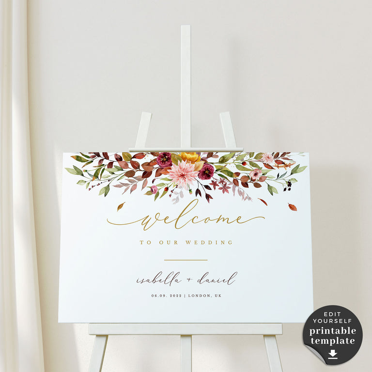 Ambra Wedding Welcome Sign Template - Free Demo – Creative Things Studio