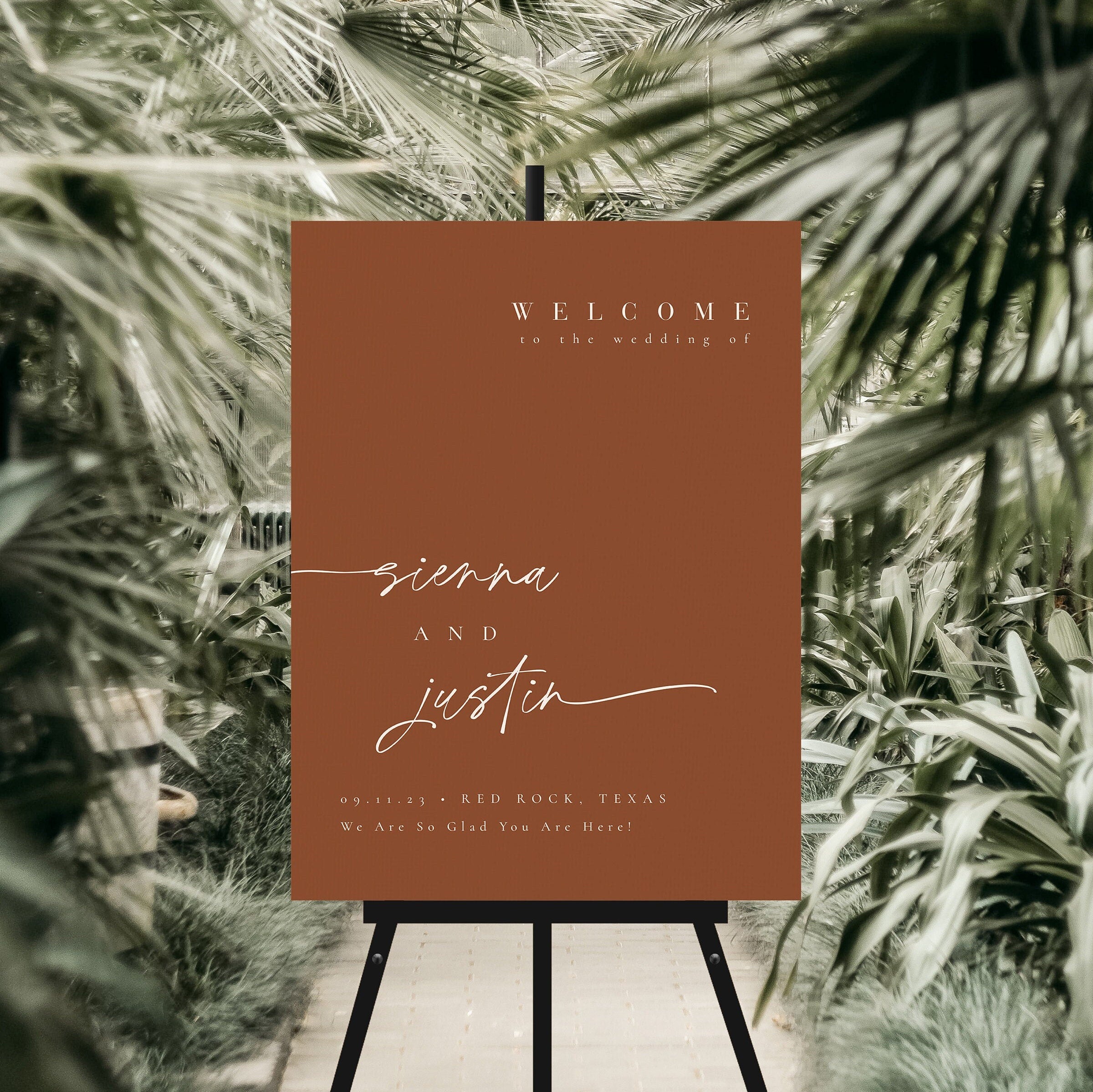SIENNA Terracotta Wedding Sign Printable