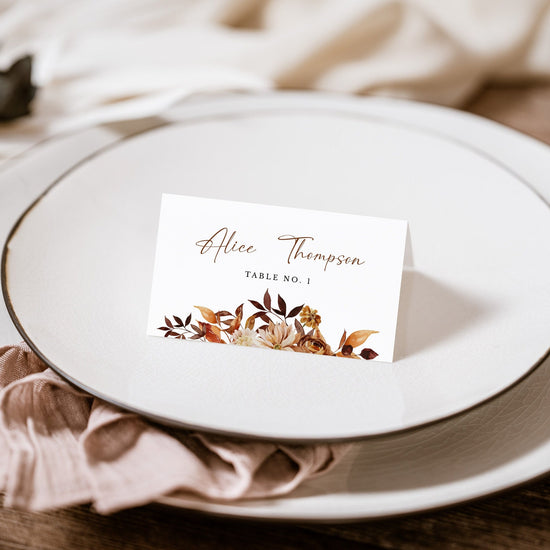 MARIGOLD Fall Wedding Place Cards Printable