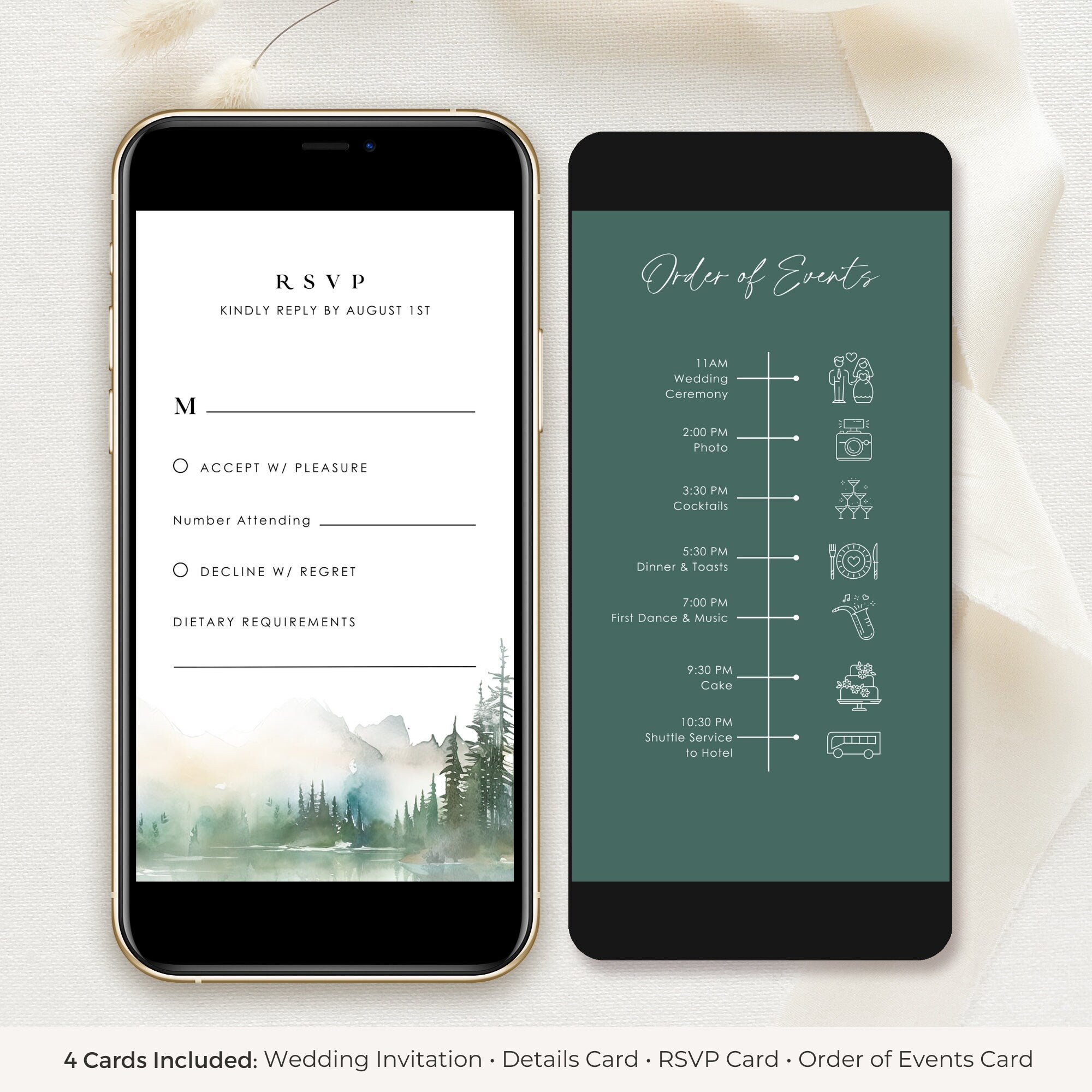 ARNA Digital Marriage Invitation Card with Mountains – Creative Things ...