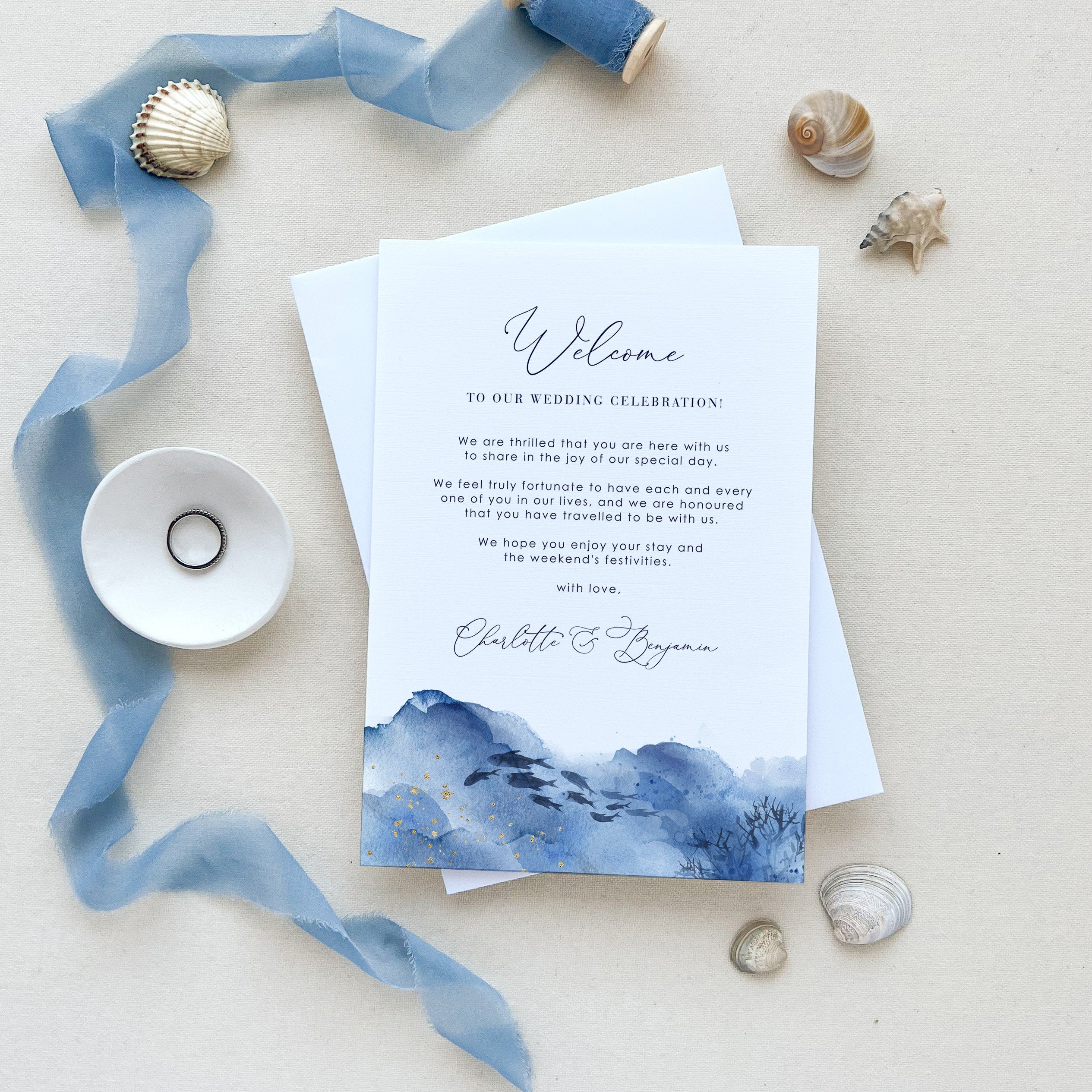 YLENIA Wedding Welcome Letter & Itinerary Template for Guest – Creative ...
