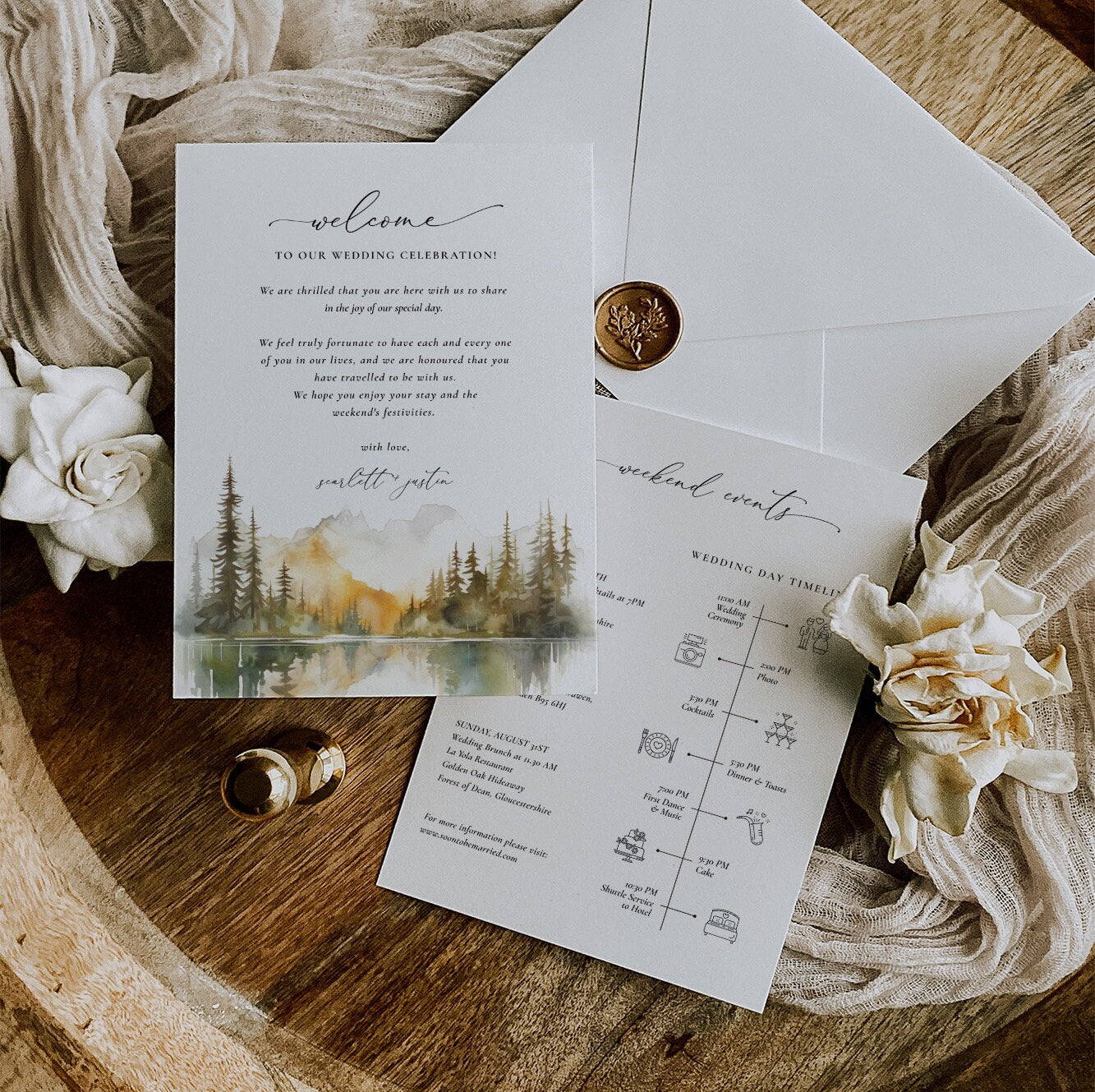 ARNA Wedding Welcome Letter & Itinerary Template for Guest – Creative ...